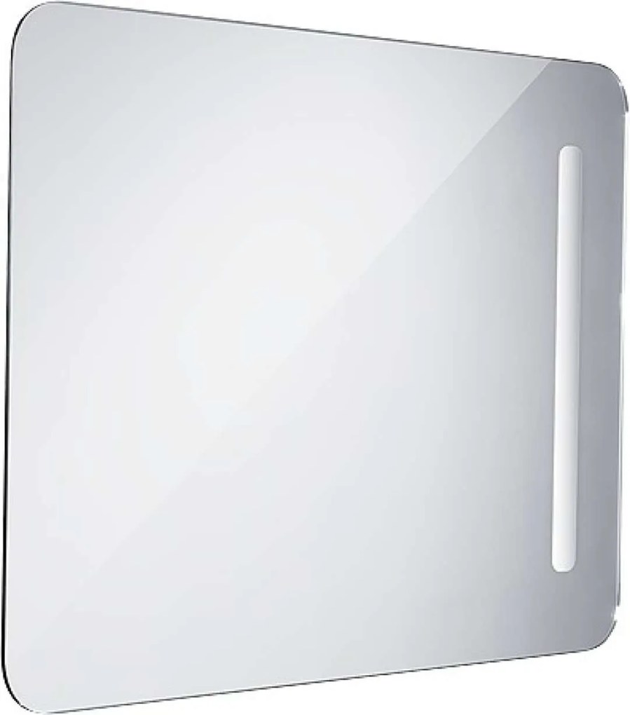 Nimco - Koupelnové podsvícené LED zrcadlo série 2000, 60x80 cm, hranaté, aluminium ZP 2002