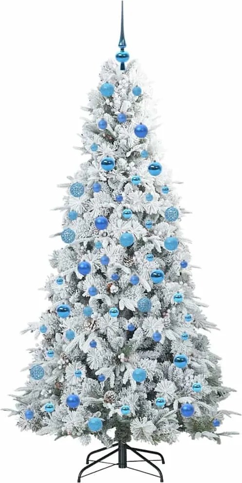 Umělý Skládací Vánoční Strom s stojanem Bílá 180 cm PE a PVC 3397491