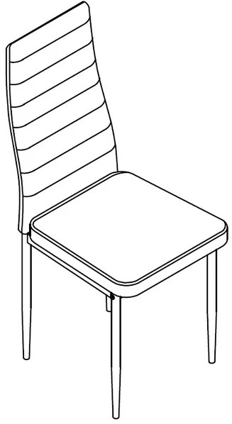 Jídelní set Simone, imitace šedý beton