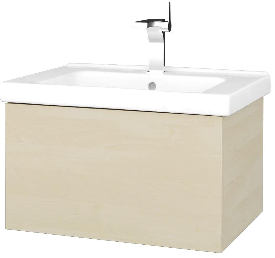 Dřevojas Koupelnová skříň VARIANTE SZZ 65 (umyvadlo Harmonia) Varianta: N01 Bílá lesk / D17 Colorado