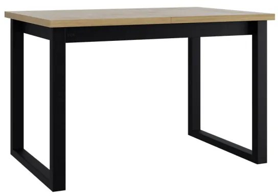 Jídelní stůl Elarno 92 x 160/240 III L, Barva dřeva: dub grandson - L, Barvy nožiček: černý kov