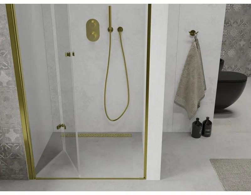 Mexen Lima skládací sprchové dveře 100 cm, Průhledné, Zlatá - 856-100-000-50-00