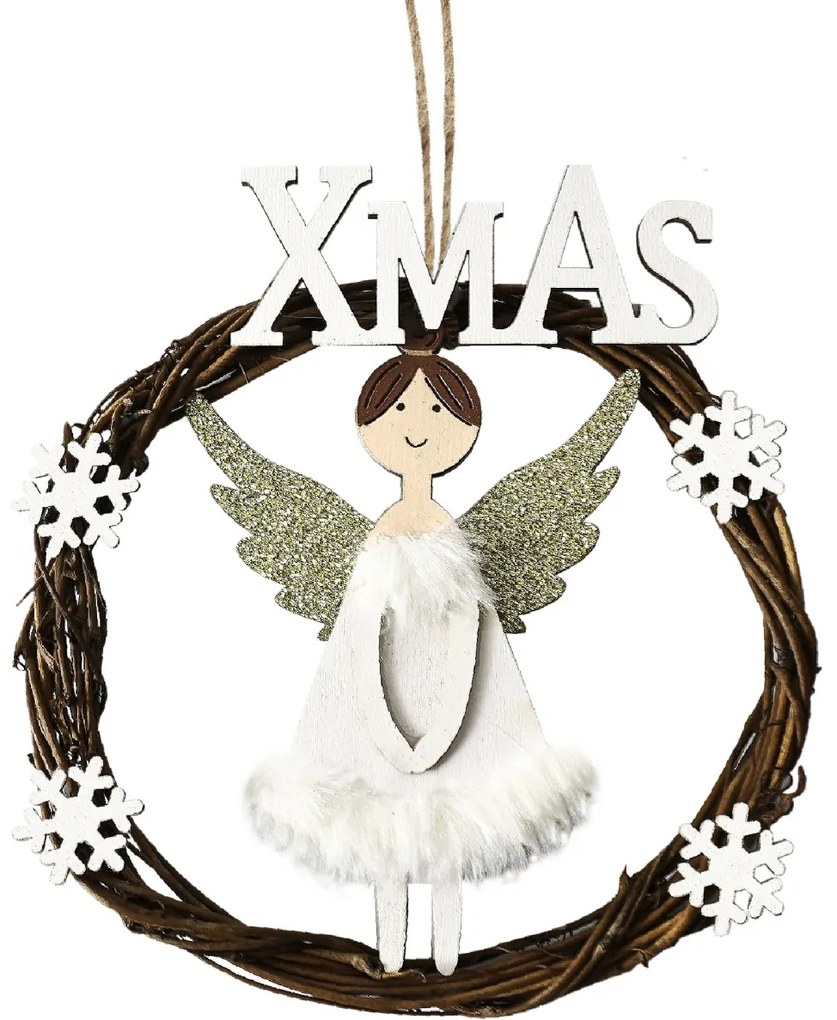 Vánoční věnec ANGEL 16 cm