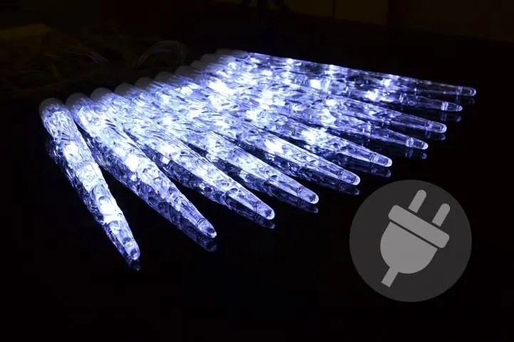 LED kapající rampouchy 8ks, 45cm, různé barvy na výběr Barva: Teplá bílá