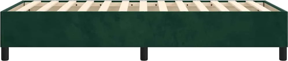 Rám postele s boxspringem tmavě zelená 100 x 200 cm samet 3121105