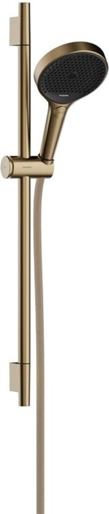 Hansgrohe - Set sprchové hlavice, tyče a hadice, 3 proudy, EcoSmart, kartáčovaný bronz 28746140ROZ1