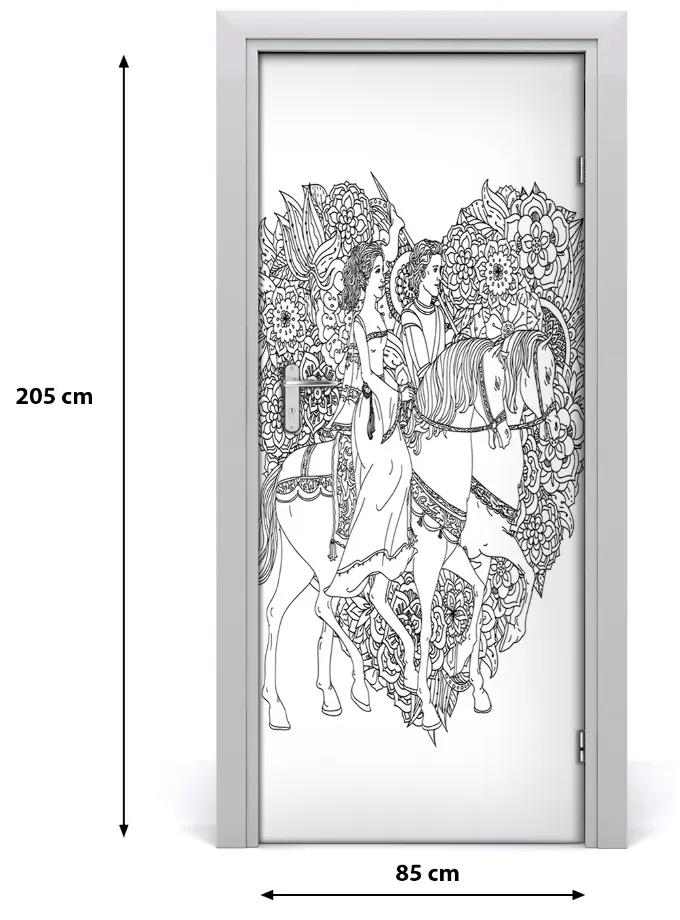 Samolepící fototapeta na dveře Muž a žena 85x205 cm