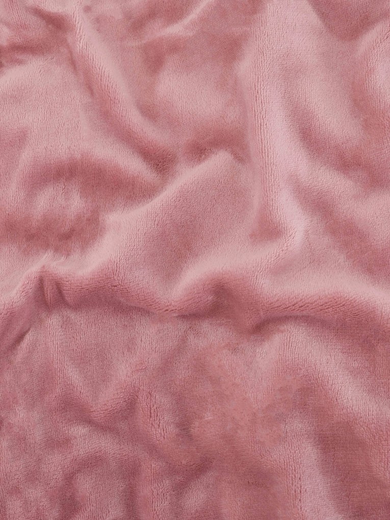 MK Lůžkoviny Prodloužené mikroplyšové povlečení Exclusive - Laura starorůžová 140 × 220 cm, 70 x 90 cm