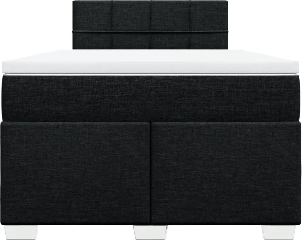 Box spring postel s matrací černá 120x190 cm textil 3285829