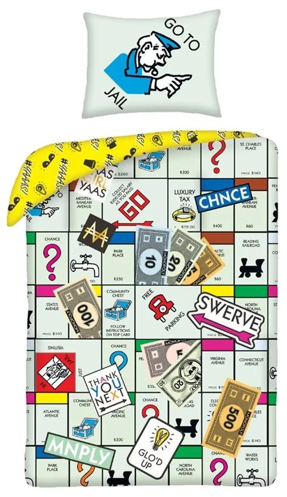 Halantex Povlečení Monopoly MON1104 140x200/70x90 cm