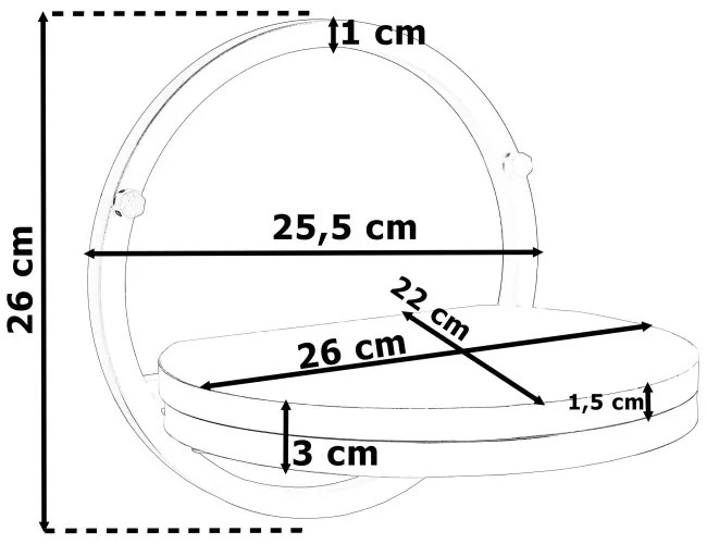 Nástěnný stojan na květiny EBRO RUSTIC LOFT hnědý