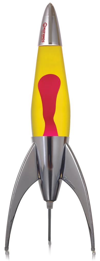 Mathmos Telstar, originální lávová lampa, 1x28W, žlutá s červenou lávou, 50cm