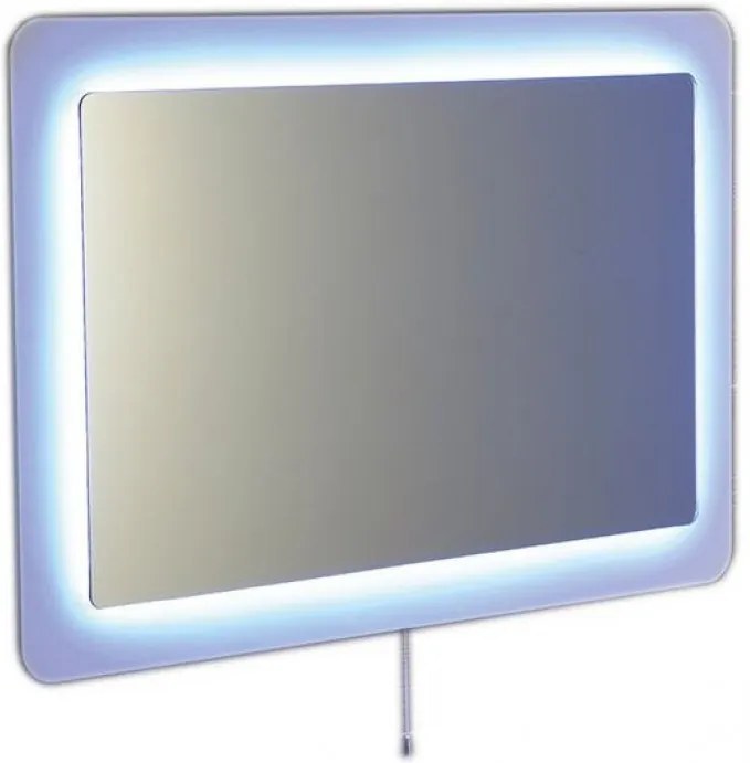 Sapho LORDE zrcadlo s přesahem s LED osvětlením 900x600mm, bílá NL602