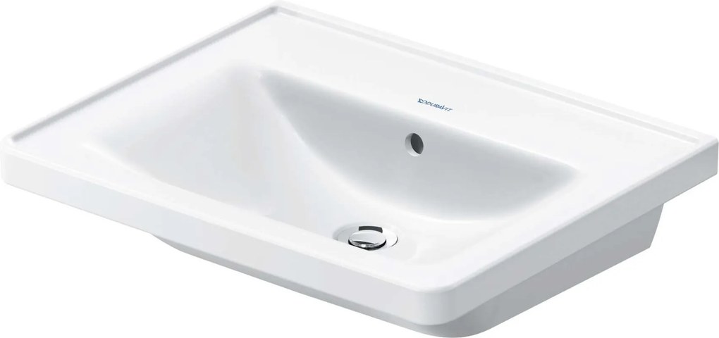 Duravit D-Neo - Umyvadlo 60x48 cm, s přepadem, bez otvoru pro baterii, bílá 2367600060