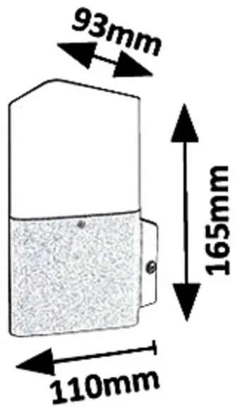 Rabalux 7988 - Venkovní nástěnné svítidlo ZADAR 1xE27/15W/230V IP44