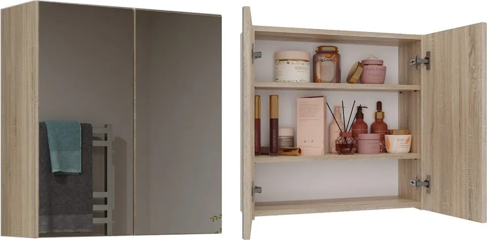TPS Koupelnová skříňka POLA 2D 60 cm, sonoma