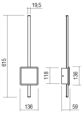 Redo 01-2696 - LED Nástěnné svítidlo DIAZ LED/20W/230V CRI 90 bílá