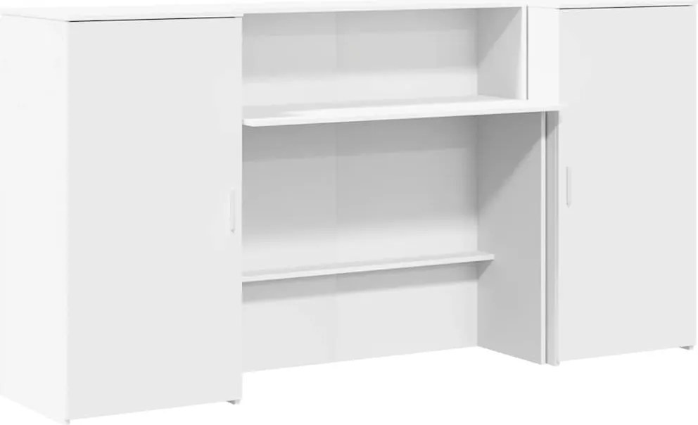Recepční stůl bílý 200x50x103,5 cm kompozitní dřevo 3324214