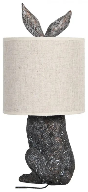 Stolní lampa v designu králíka s béžovým stínidlem