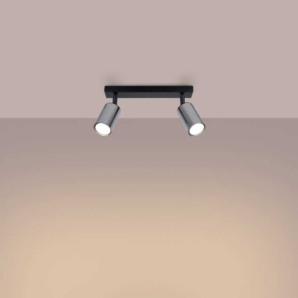 Sollux Lighting Stropní svítidlo WINX 2 Černá/chromové
