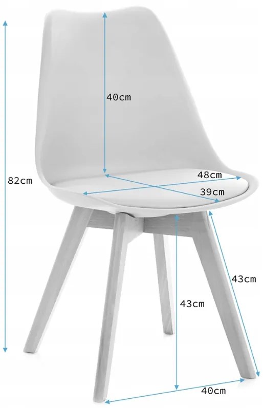 Skandinávská židle 48x39x82cm, více barev Barva: Bílá