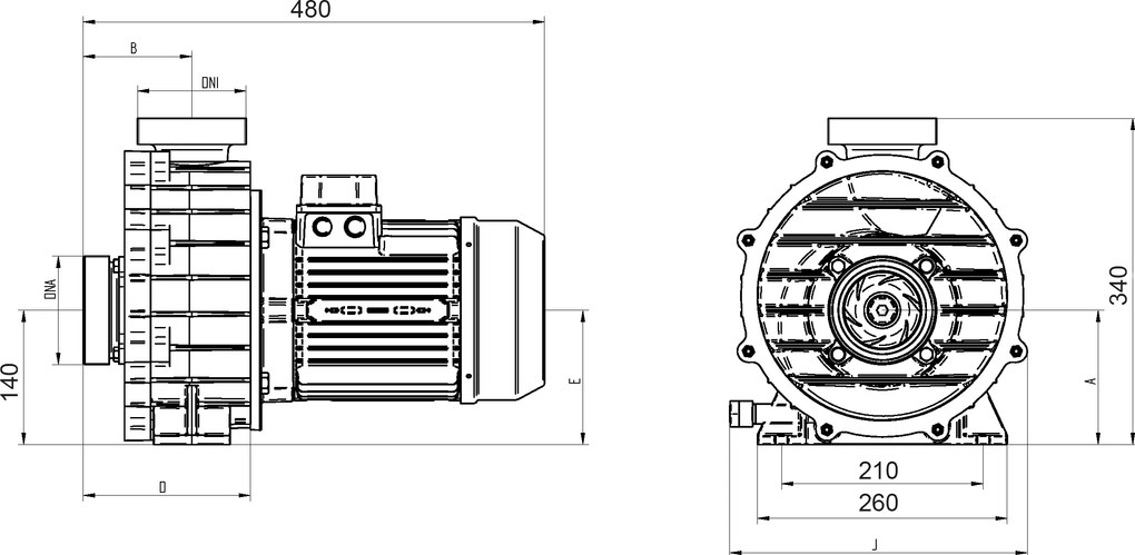Vagnerpool Bravus 400T - 76 m³/h; 3 kW, 400V