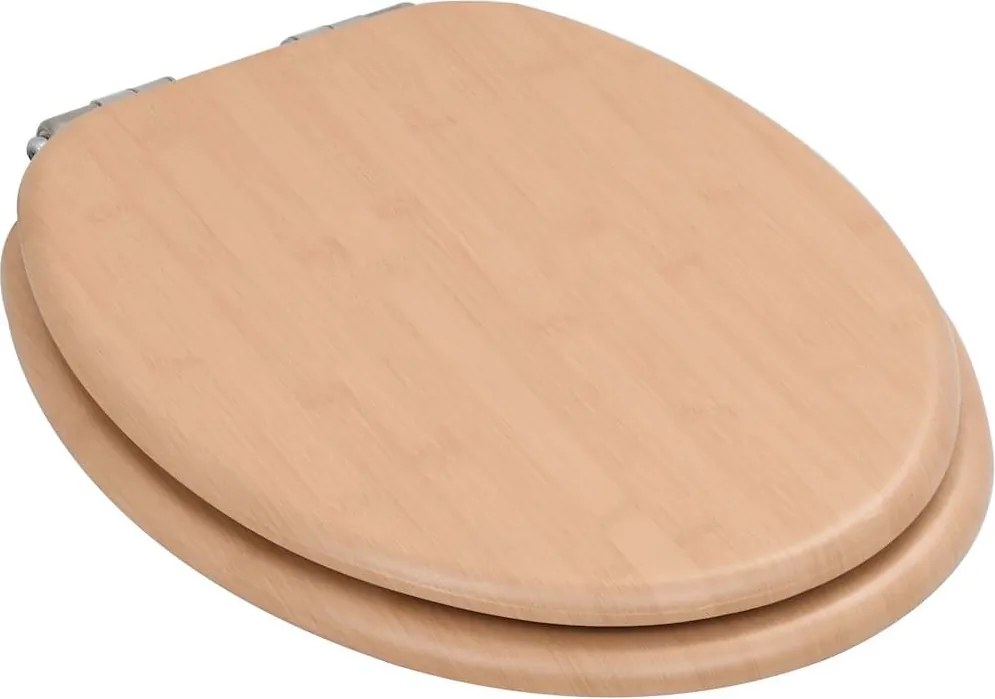 WC sedátko s funkcí pomalého sklápění 2 ks MDF motiv bambusu 276994