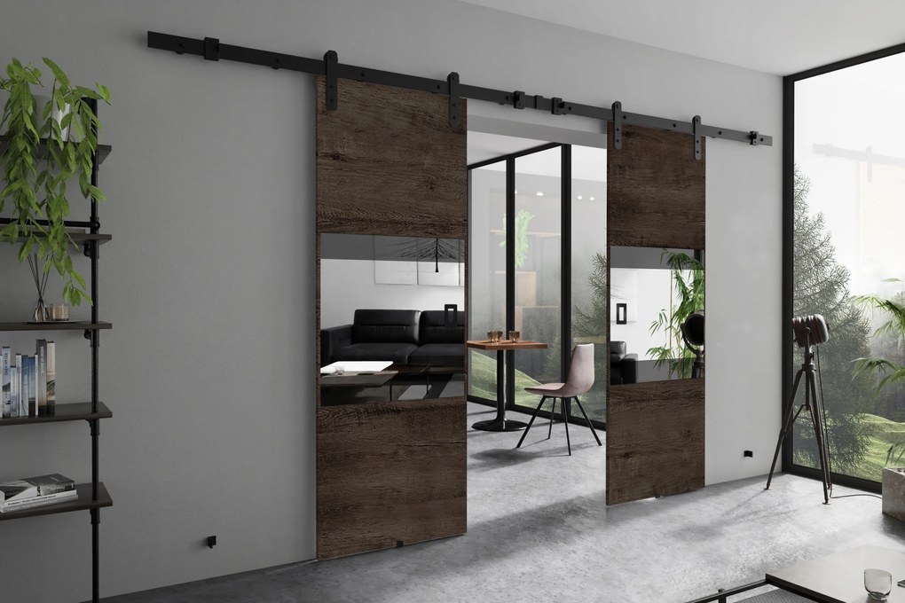Posuvné dveře MIA DUO 172 tmavý jasan