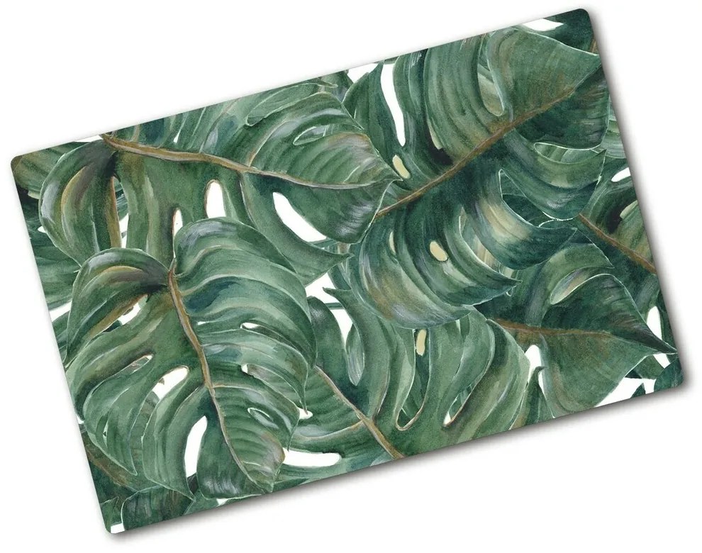 Wallmuralia Deska na krájení tvrzená Monstera 80x52 cm