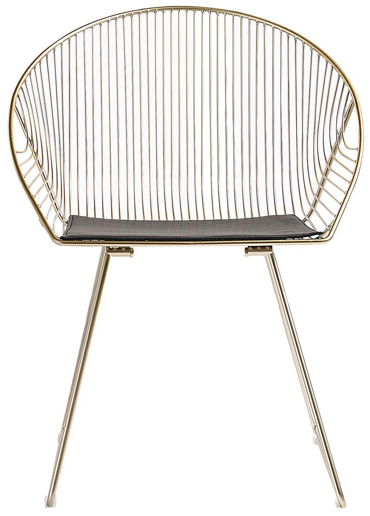 Zlatá jídelní židle AURORA 2 ks Beliani
