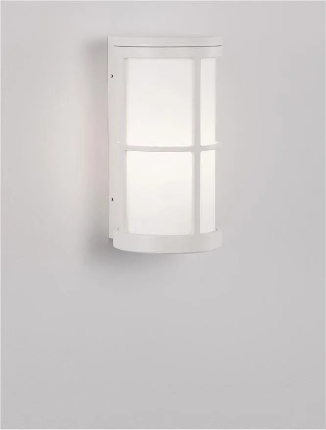 NV 9002850 Venkovní nástěnné svítidlo STONE bílý hliník a akryl E27 1x12W 220-240V IP54 bez žárovky - NOVA LUCE