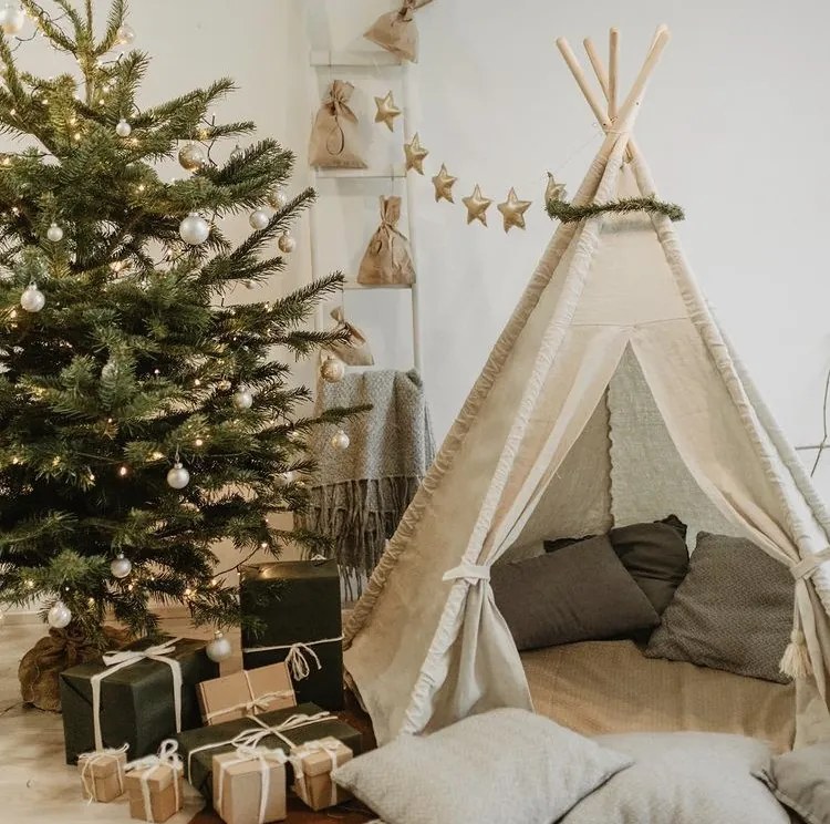 Vigvam design Teepee My Linen World, Natur- ČTVERCOVÉ BEZ DOPLŇKŮ