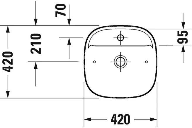 Duravit Zencha - Umyvadlová mísa 420x420x140 mm, šedá matná 2374426771