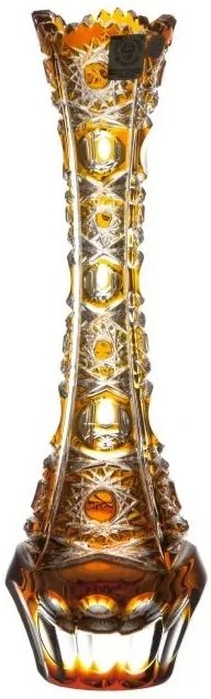 Váza Petra, barva amber, výška 250 mm