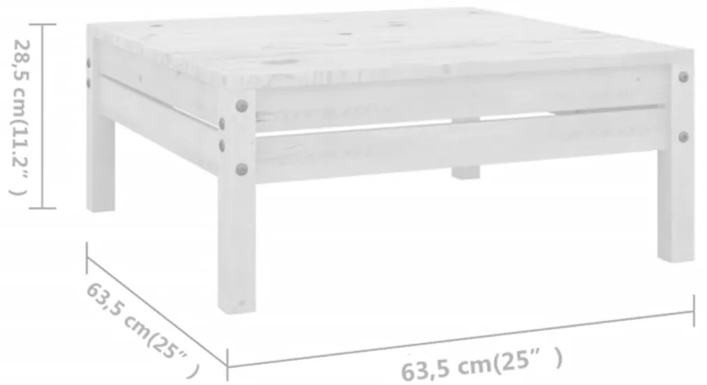 vidaXL Marketos 8dílná zahradní sedací souprava masivní borovice bílá