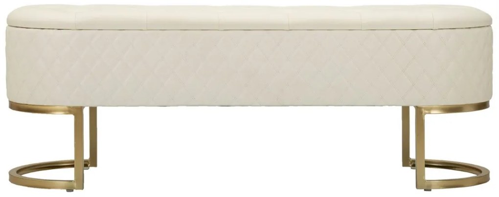 Designová lavice Pembroke 120 cm bílá