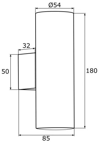 Argon 0909 - Nástěnné svítidlo MITOS 2xGU10/5W/230V černá