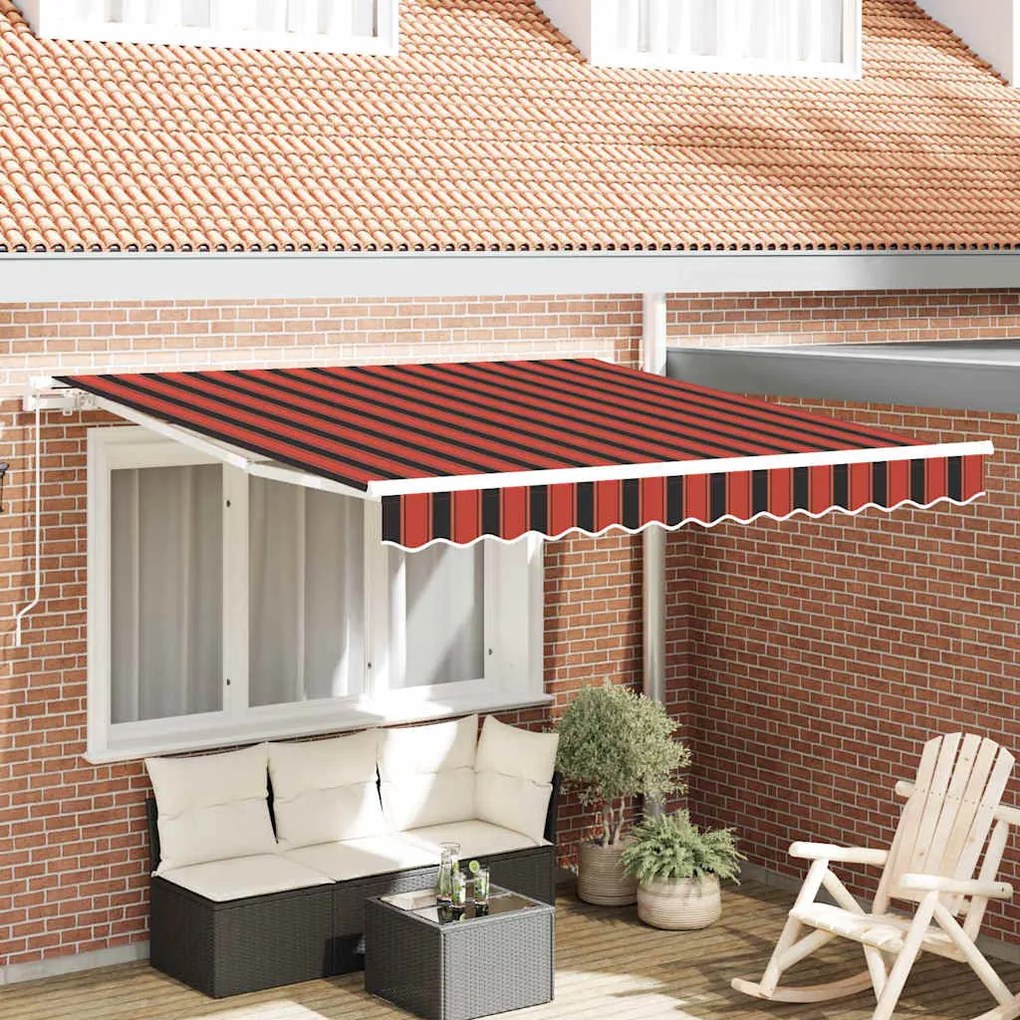 Stahovací markýza Oranžová a hnědá 300 x 250 cm 3329937