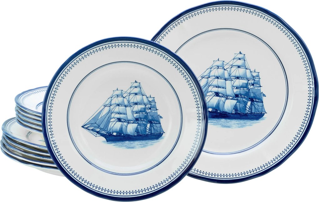XXXLutz JÍDELNÍ SOUPRAVA Segelschiff blau 12dílné Creatable - Online Only nádobí - 007768068902