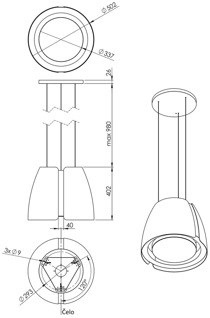 Ciarko Design Odsavač par Ciarko Design Miss W Black (CDW5001C)