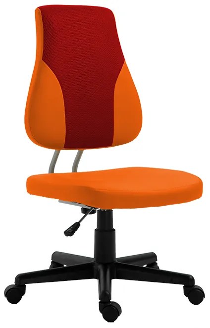Dětská rostoucí židle RANDAL – síťovina/ekokůže, červená a oranžová