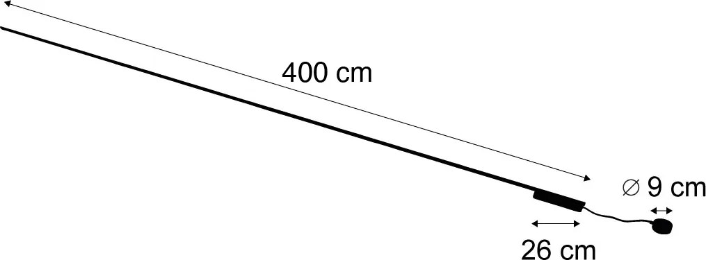 Moderní kolejnicový systém černý 1-fázový 400 cm - Magnetic