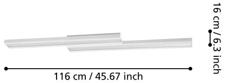 Eglo 31713-LED RGBW Stmívatelné stropní svítidlo SALITERAS-Z LED/20,4W/230V bílá