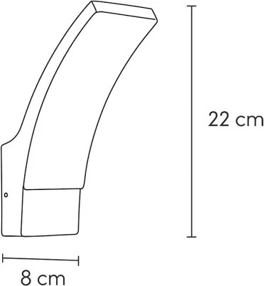 Brilagi - LED Venkovní nástěnné svítidlo ARCELO LED/9W/230V IP44