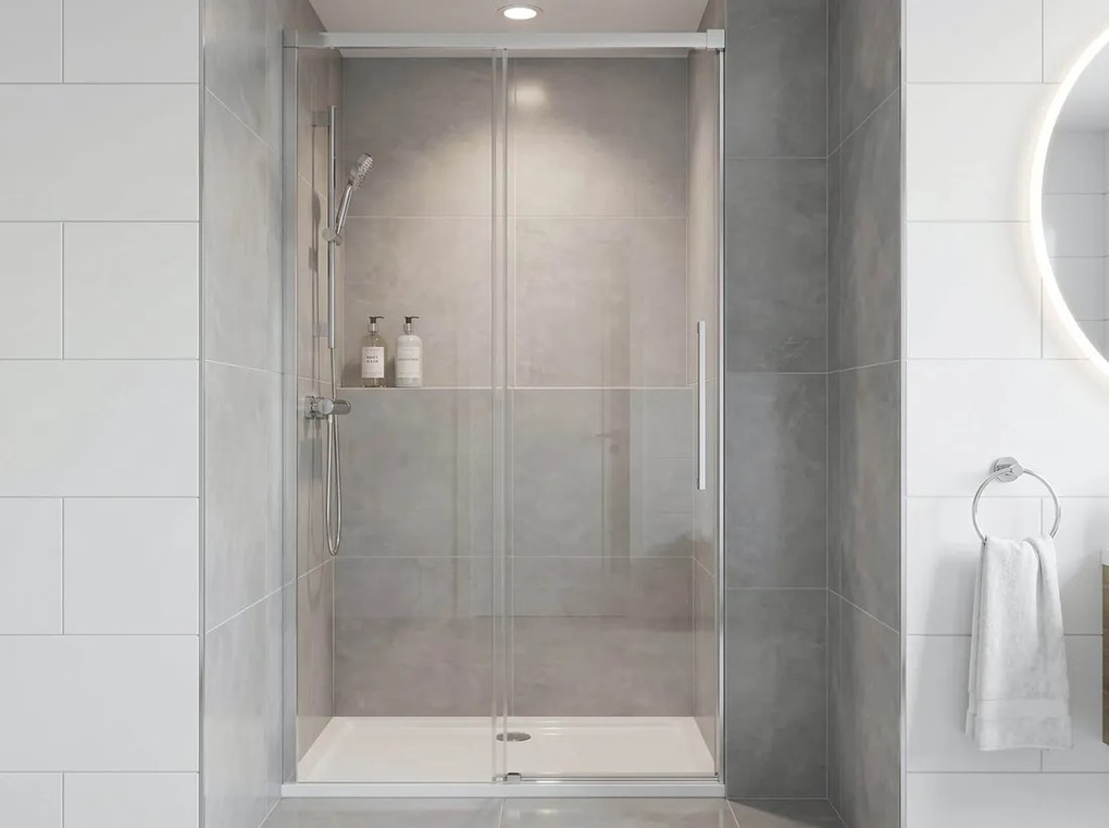 Gelco Luxor sprchové dveře do niky 100 x 200 cm posuvné chrom čiré sklo GU1210CH