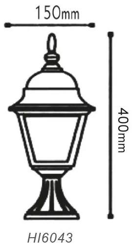 ACA Lighting Venkovní lucerna HI6043R max. 60W/E27/IP45, hnědá