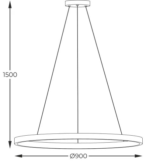 Zuma Line PEN89424-90BK - LED Lustr na lanku HORIK LED/40W/230V 3000/4000/6000K