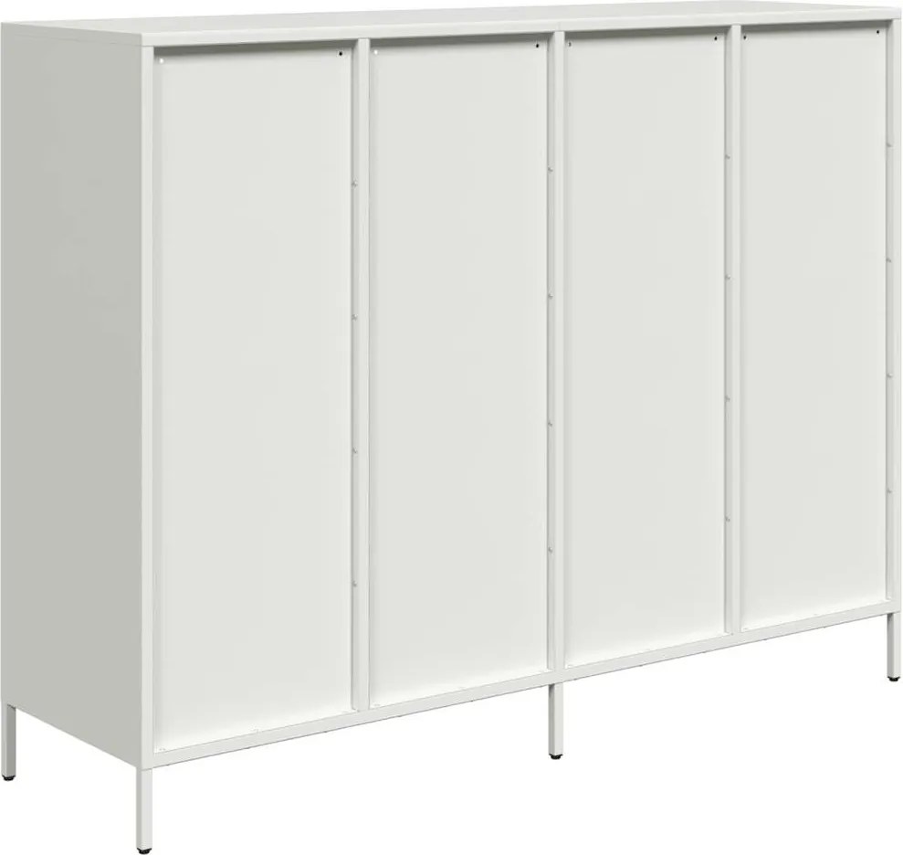 Příborník bílý 135 x 39 x 103,5 cm ocel válcovaná za studena 3307178