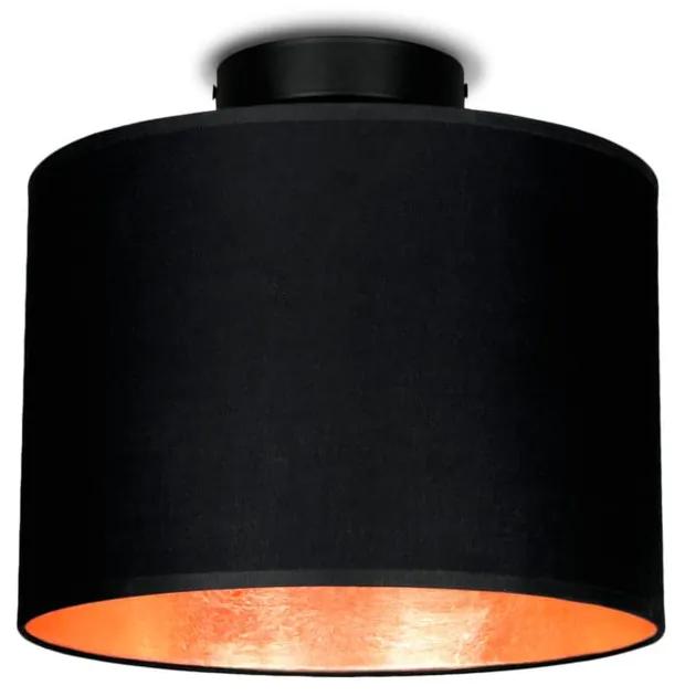 Černé stropní svítidlo s detailem v měděné barvě Sotto Luce MIKA, ⌀ 25 cm