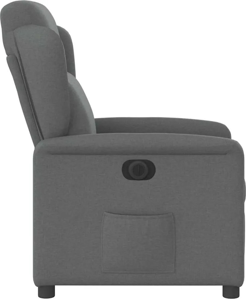 Elektrické polohovací křeslo tmavě šedé textil 3303115